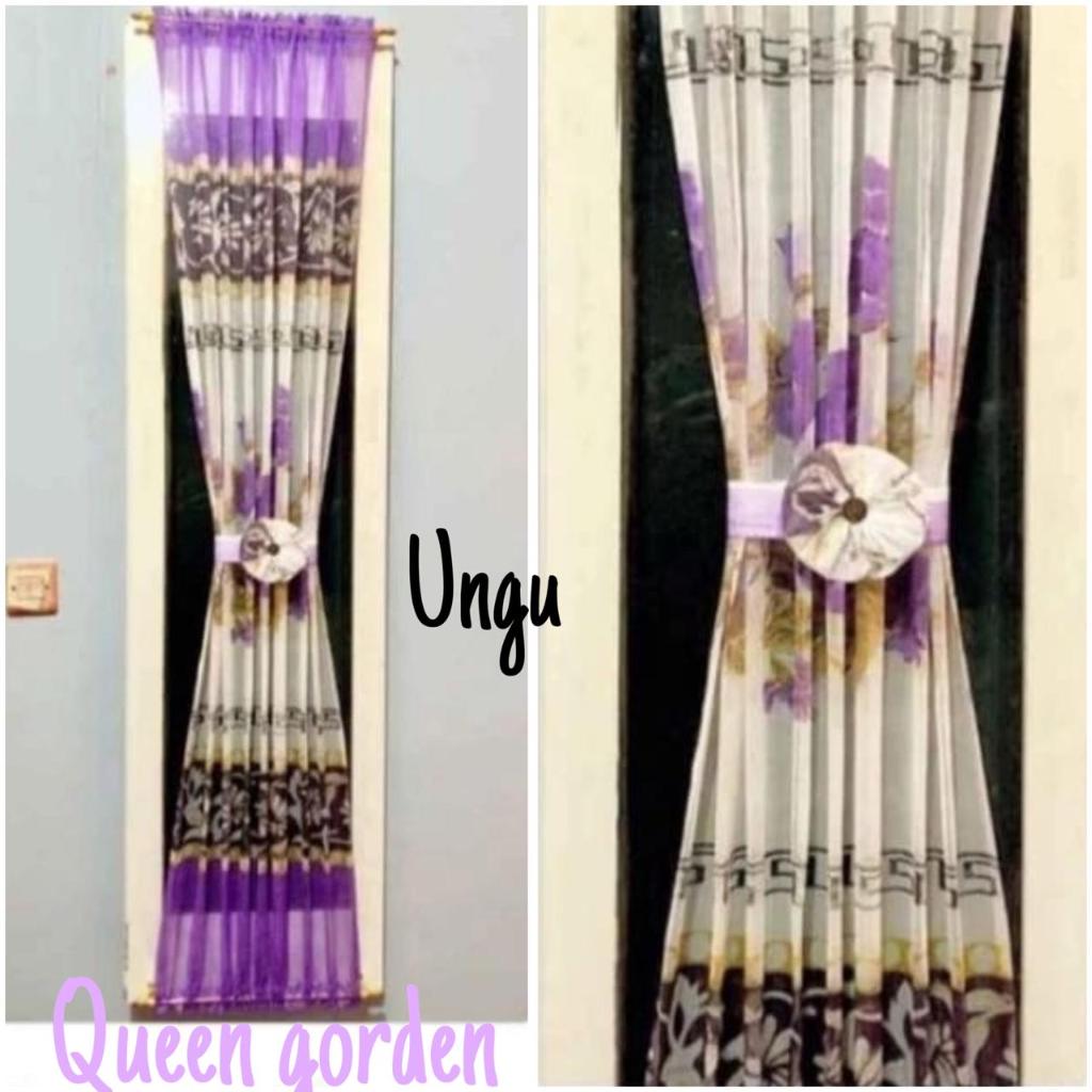 Jual gorden kupu ikat pita jendela minimalis motip bunga kombinasi ...