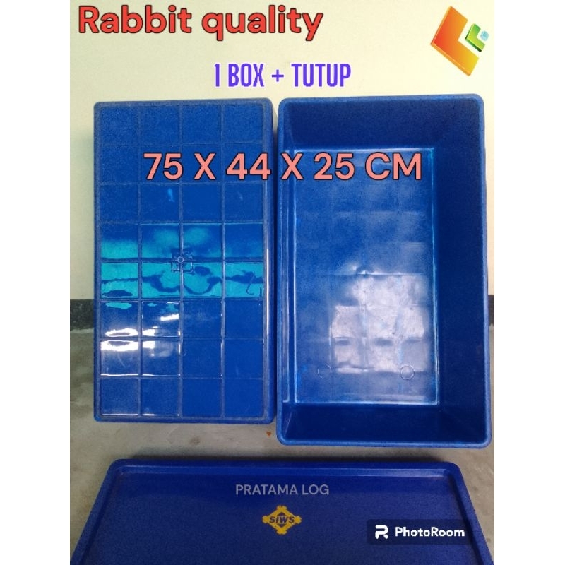 Jual Box countainer merk rabbit jumbo + tutup (75x44x25) | Shopee Indonesia