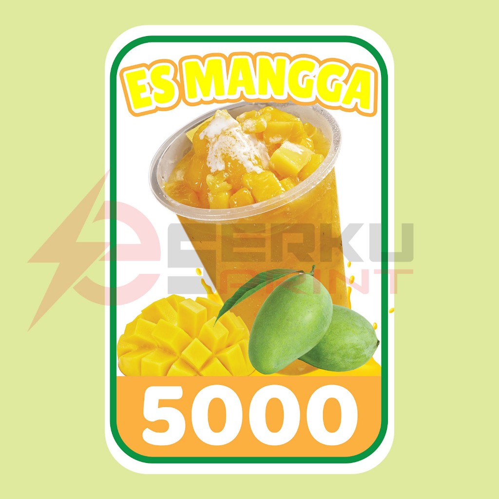 Jual Stiker Es Aquarium Stiker Termos ES Anti Air ukuran 14.5 x 22.5 cm ...