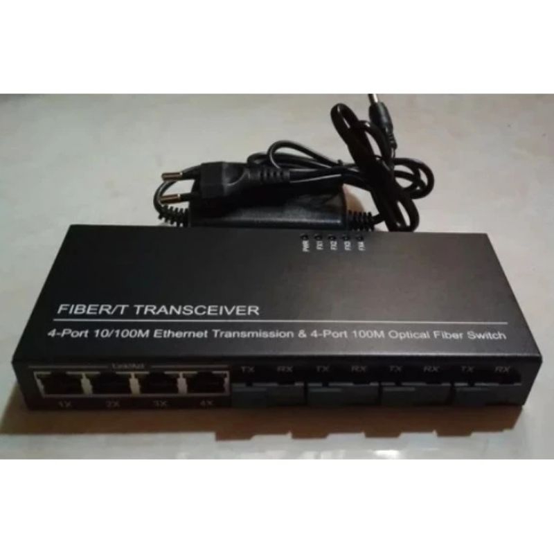 Jual MEDIA CONVERTER 4-Port FO 4-LAN + Adaptor | Shopee Indonesia