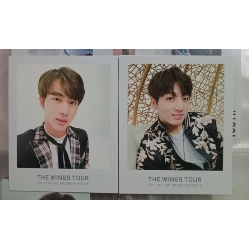 Jual BTS - Jin dan Jungkook photo ticket (wings tour binder) | Shopee ...