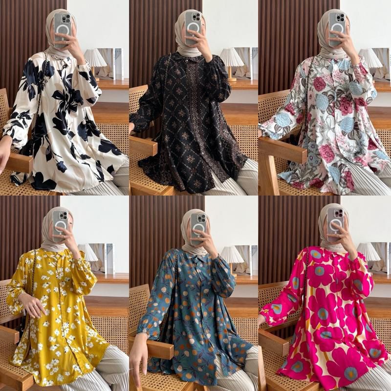 Jual SIENKA BLOUSE MOTIF/BLOUSE RAYON MOTIF/ATASAN RAYON/BLOUSE MURAH ...