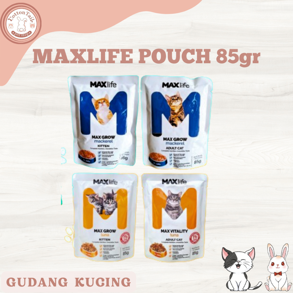 Jual MAXlife Wet Cat Food Pouch 85gr | Shopee Indonesia