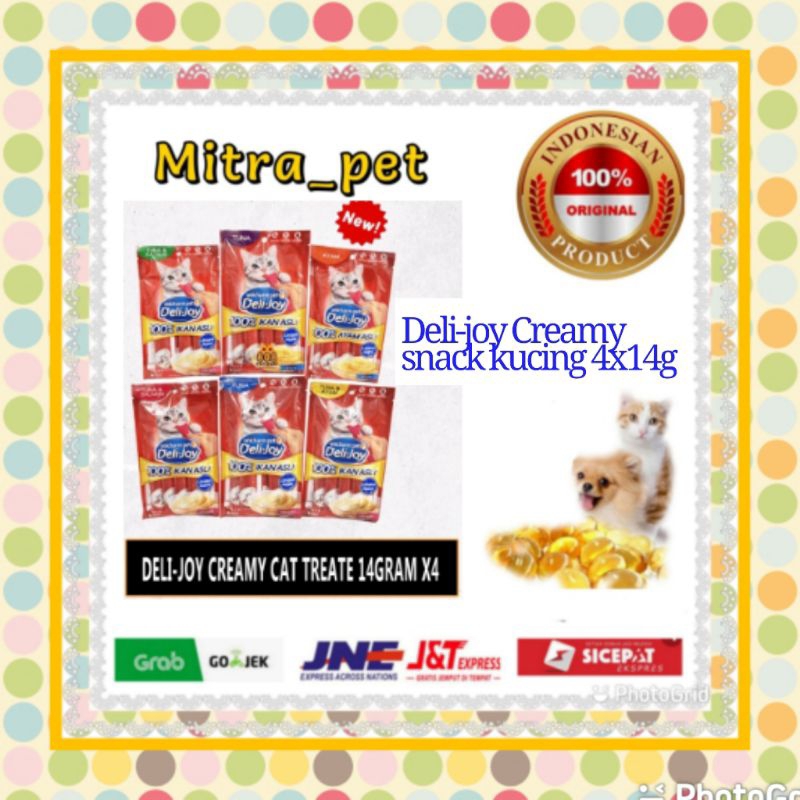 Jual Snack kucing@Deli-Joy creamy 4x14gram/pack | Shopee Indonesia