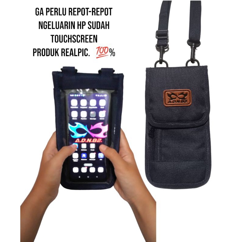 Jual tas selempang hp dompet touchscreen leher gantung, Sako wallet ...