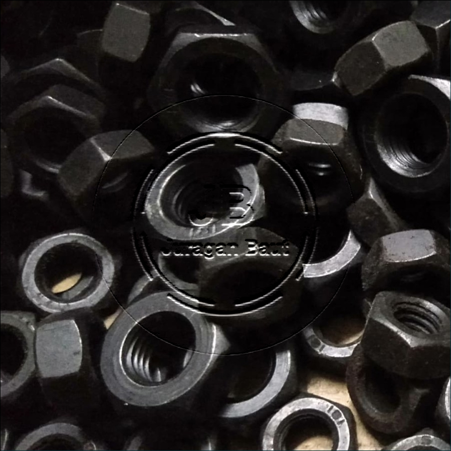 Jual MUR KUNCI 10 M6 BAJA HITAM UNTUK BAUT 10 M6 PITCH DRAT 01.0 DIAMETER LUAR 10MM DIAMETER ...