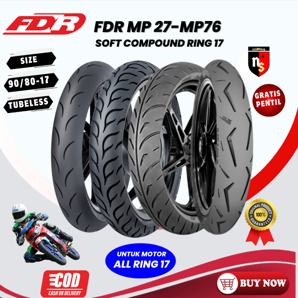 Jual BAN FDR SPORT MP27 90/80 RING 17 RACING TIRE SOFT COMPOUND ...