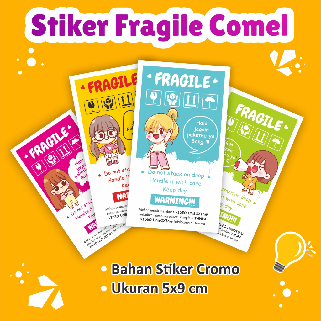 Jual Stiker Fragile Unik Lucu Imut | Shopee Indonesia