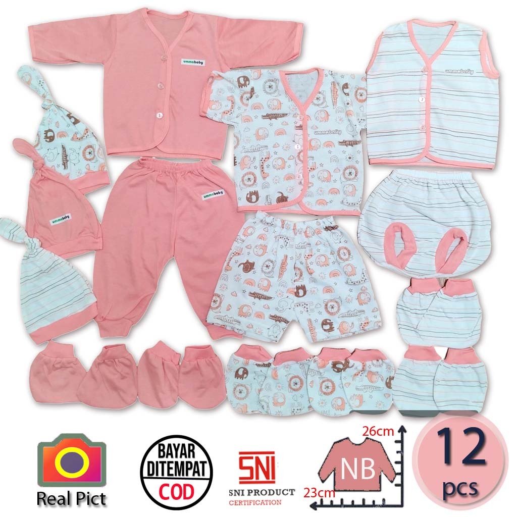 Jual ummababyshop 12 PCS Perlengkapan Bayi Baru Lahir Baju Bayi ...