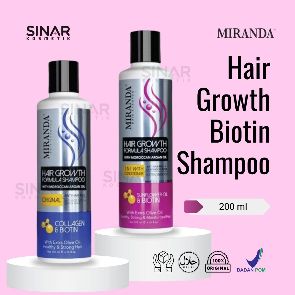 Jual Miranda Hair Growth Biotin Shampoo (Perawatan Rambut Rontok ...