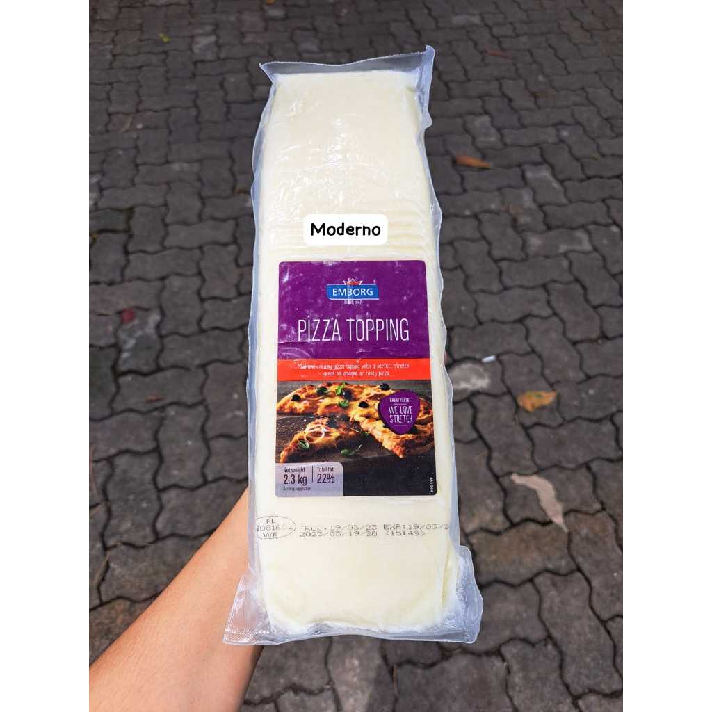 Jual Keju Emborg Mozzarella 2,3 kg - Emborg Pizza Topping 2,3 kg ...