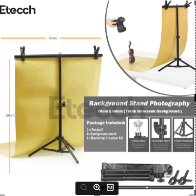 Jual Background Stand Studio Foto Tinggi 68 CM X lebar 70 CM Stand ...