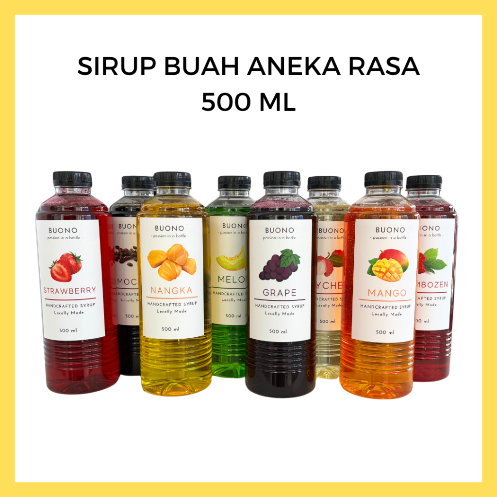 Jual Sirup Aneka Rasa Buah 500ml Botol PET | Shopee Indonesia