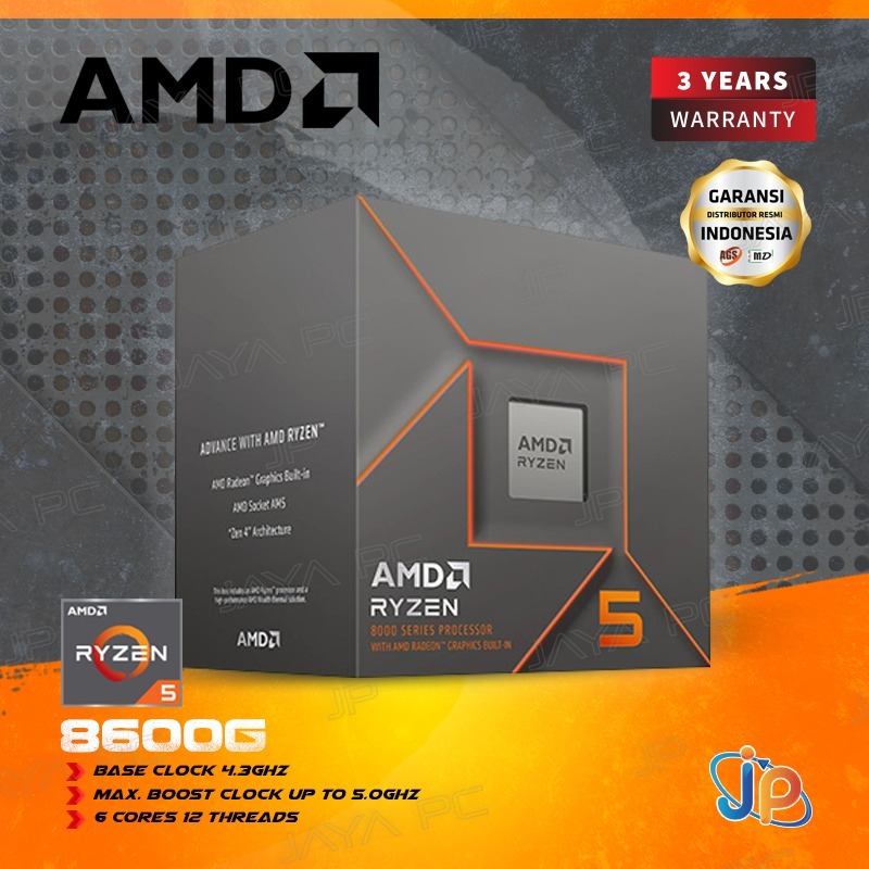 Jual Processor AMD Ryzen 5 8600G 4.3 - 5.0 GHz Socket AM5 | Shopee ...