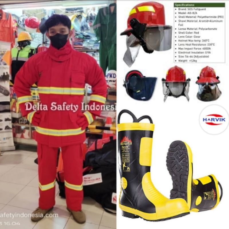 Jual Fireman Suit New Nomex IIIA Original Bersertifikat Baju Pemadam ...