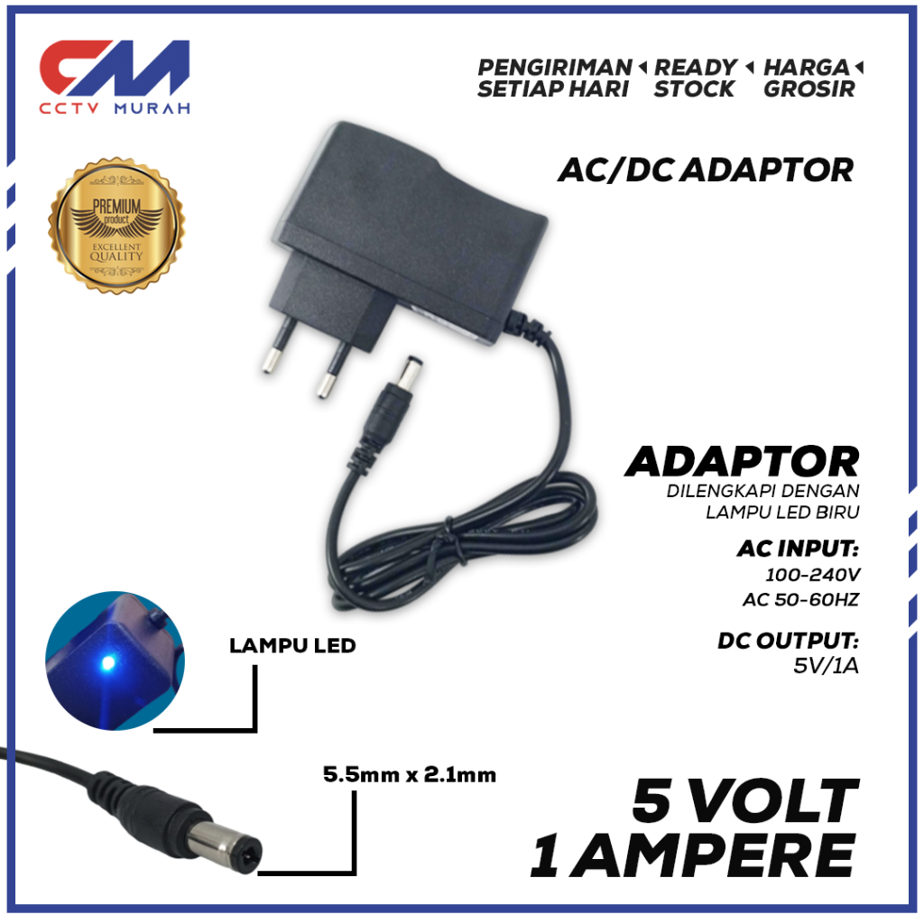 Jual Adaptor 5 Volt 1 Ampere , Adaptor 5V 1A Modem etc | Shopee Indonesia