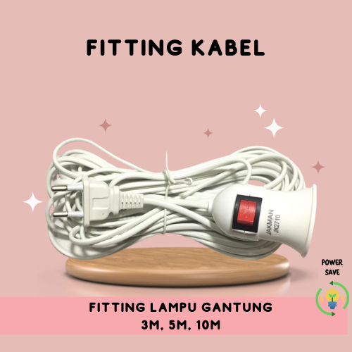 Jual FITTING KABEL TEMBAGA/FITTING LAMPU KABEL/FITTING KABEL 3M-5M-10M ...
