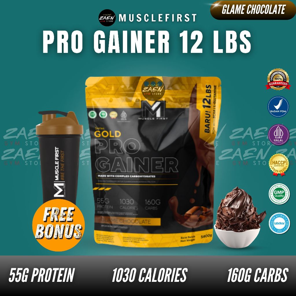 Jual M1 Muscle First Gold Pro Gainer 12 Lbs Weight Mass Gainer BPOM ...