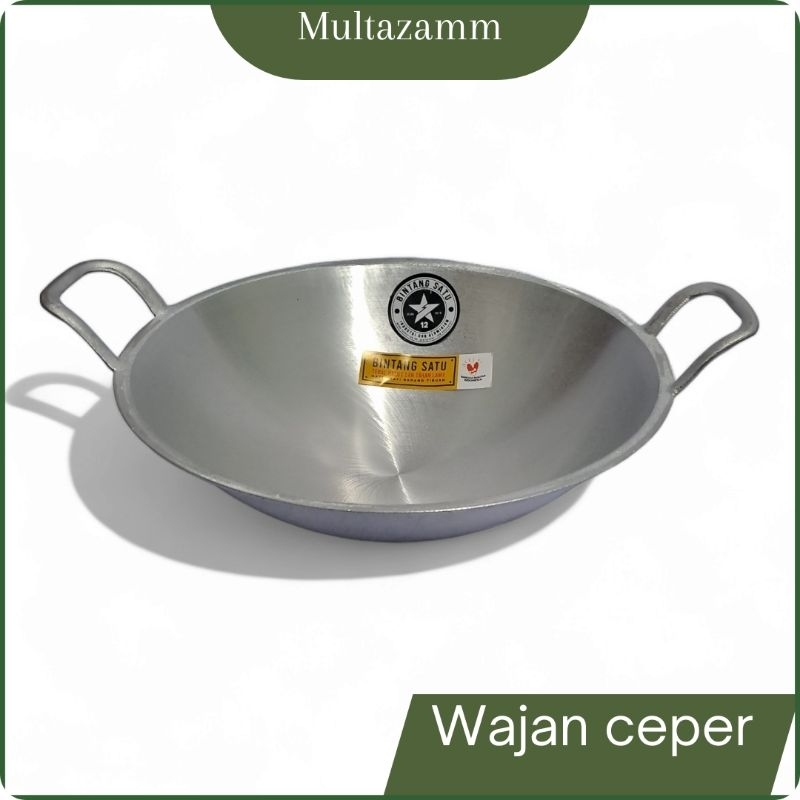 Jual Wajan Penggorengan Kuali Alumunium jawa tebal ceper kecil | Shopee ...
