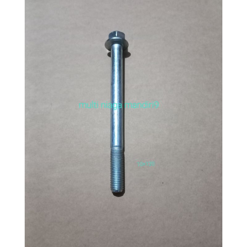 Jual ( satuan ) baut topi 14, flange bolt 10×120 putih galvanis drat ...