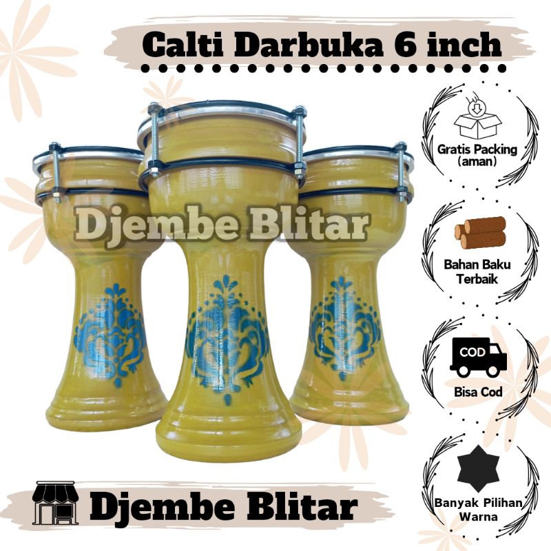 Jual Calti Darbuka Termurah 6 inch Dumbuk Mika Kendang Anak Mainan Anak ...