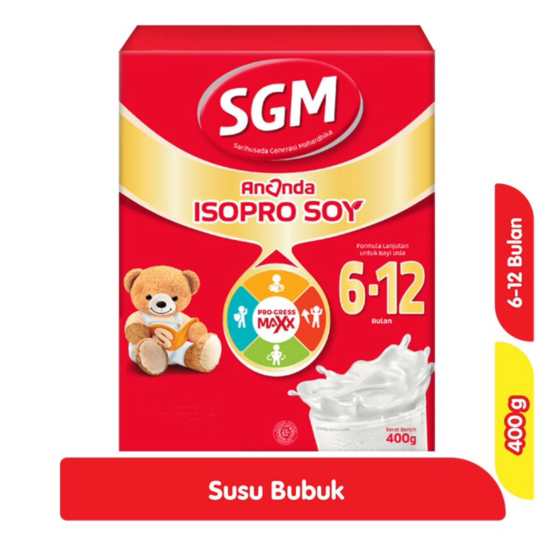 Jual SGM Ananda Soya 2 | SGM Eksplor ISOPRO SOY 1+ | Susu Formula Bayi 6-12 Bulan 400 g | Shopee ...