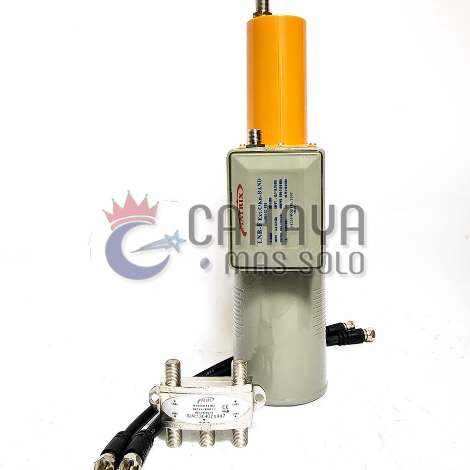 Jual Lnb Matrix C ku band combo 1 satelit 1 Receiver NEX Transponder Telkom Ses9 Measat3 ...