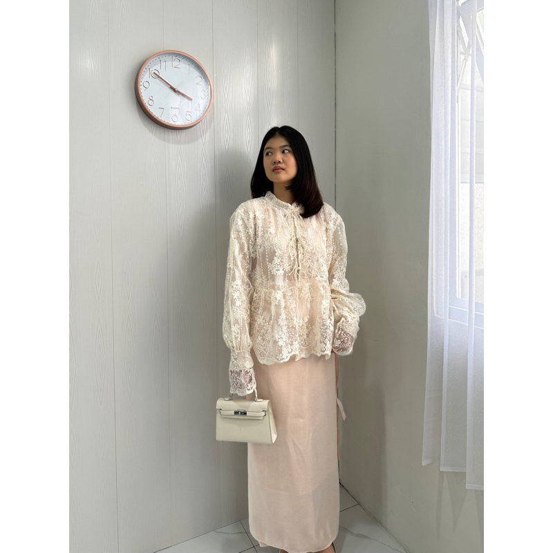 Jual ESMERALDA COLLECTION BRUKAT ATASAN BLOUSE OUTER IDUL FITRI BAJU ...