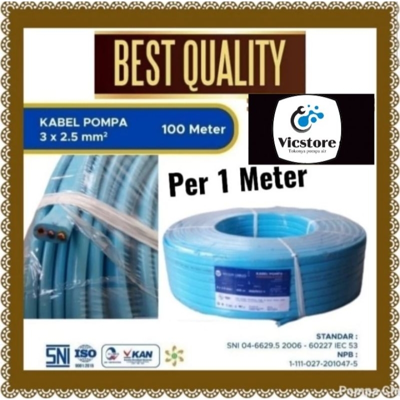 Jual Kabel Wilson 1 meter 3 x 2.5 mm pompa satelit shimizu submersible ...