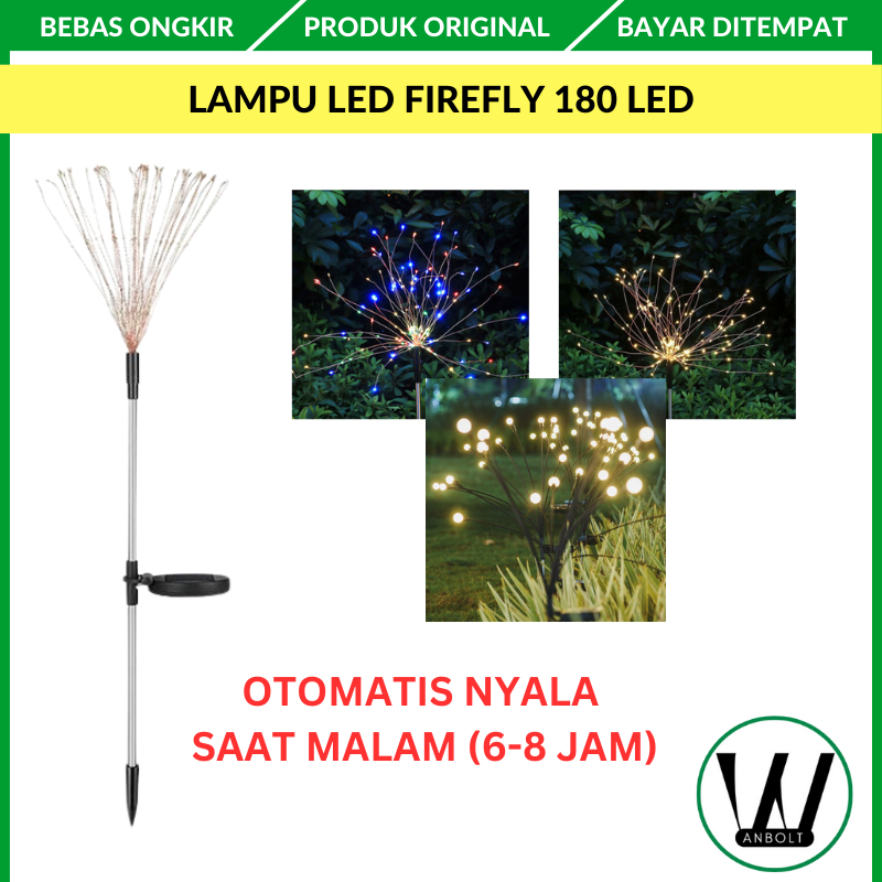Jual W_Anbolt Surya Lampu LED Cahaya Kunang-Kunang Surya Dekorasi Taman ...