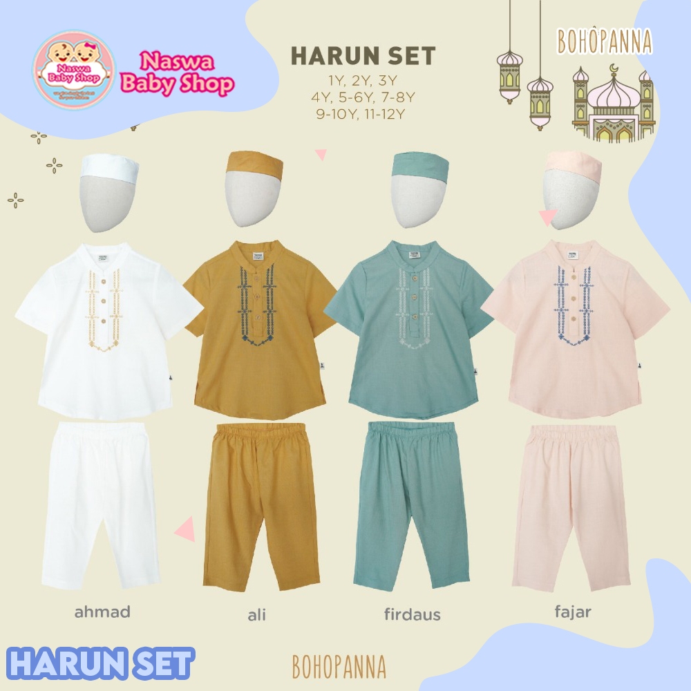 Jual Bohopanna Raya Collection Harun Set Pakaian Muslim Anak Cowok | Shopee Indonesia