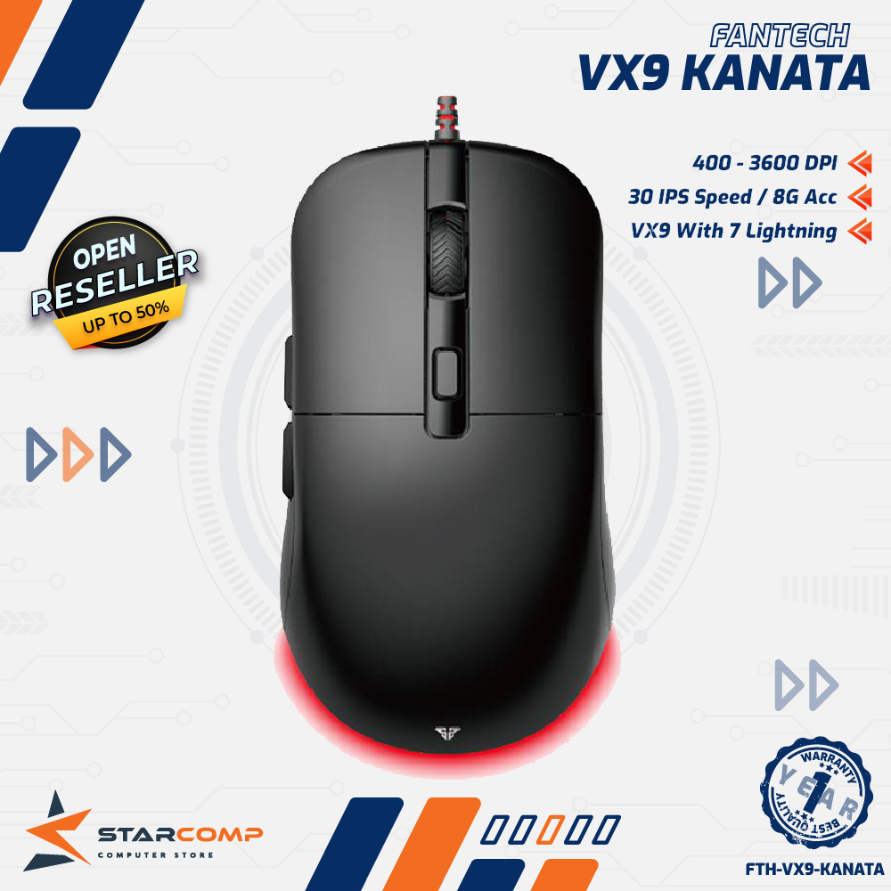 Jual Fantech KANATA VX9 Mouse Gaming With 7 Lighting Effect | Shopee Indonesia