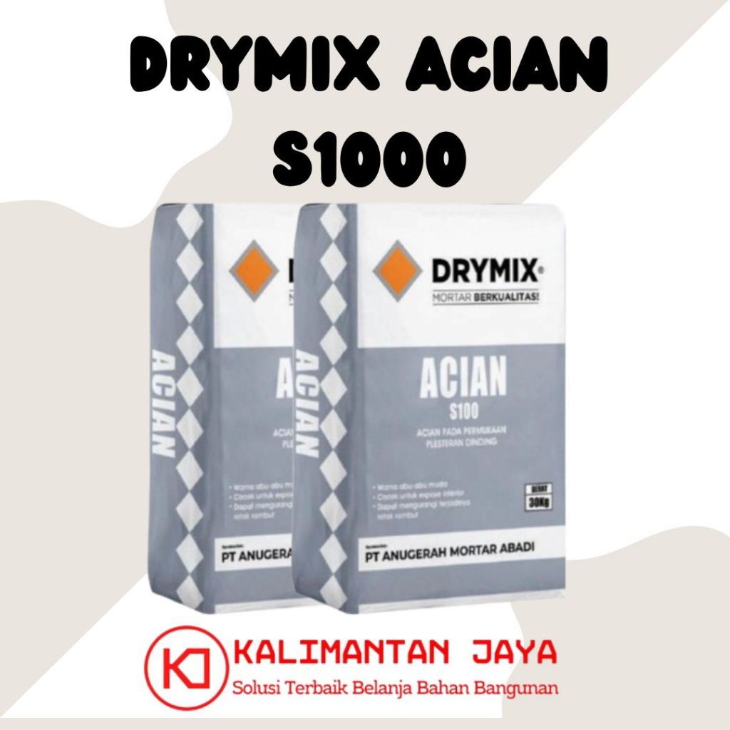 Jual Semen Mortar Drymix S100 Semen Acian Putih (KHUSUS DALAM KOTA) | Shopee Indonesia