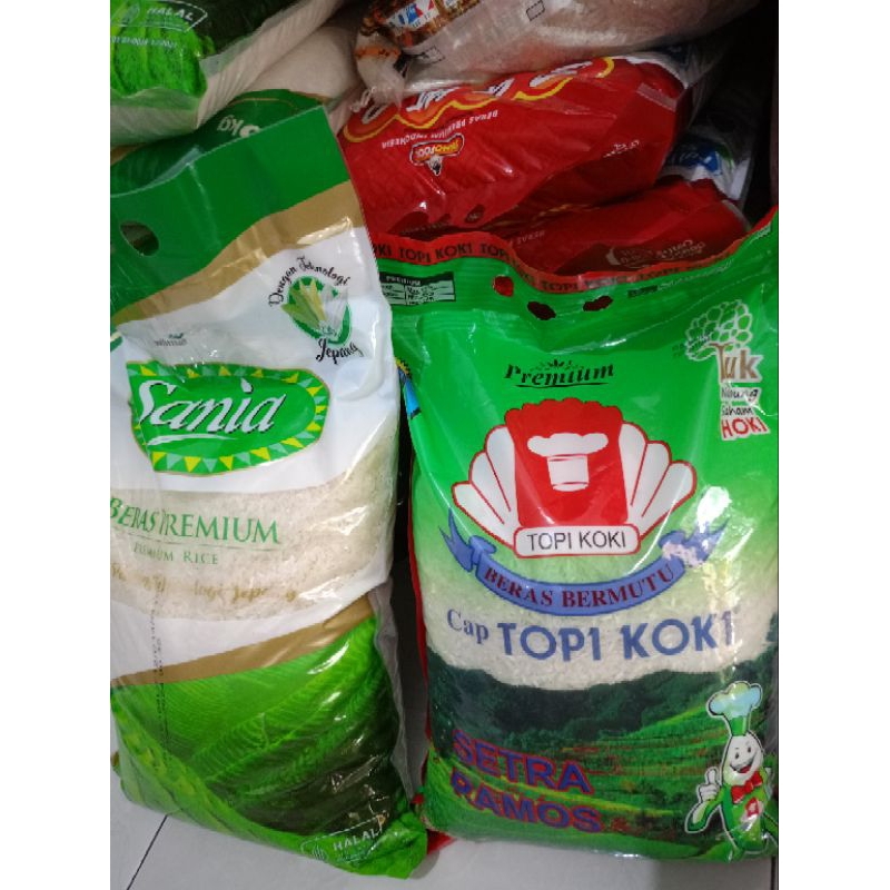 Jual Beras 5kg maknyuss BMW 3jambu pandan wangi SANIA jeruk lahap ...