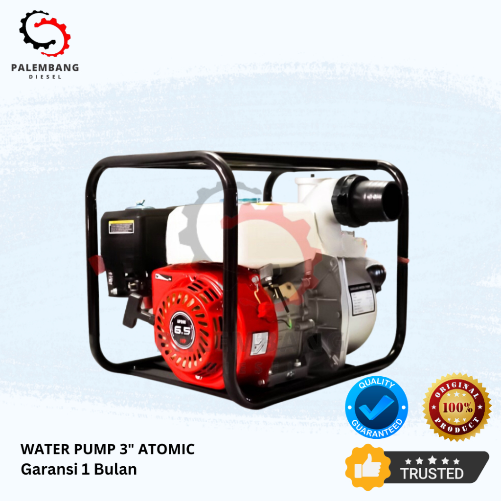 Jual MESIN POMPA AIR ATOMIC POWER AP 80 (3 INCH) - GASOLINE WATER PUMP | Shopee Indonesia