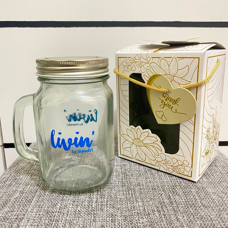 Jual Souvenir Mug Jar Bening Custom Nama Kemas Box Isi 500Ml | Shopee ...
