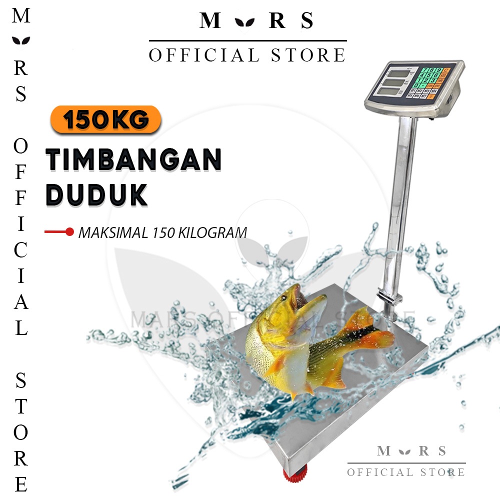 Jual TCS - SS 150 Kg Timbangan Duduk Digital 150 Kg / 1 Kg Elektronik Pagar Lipat Tahan Anti Air ...