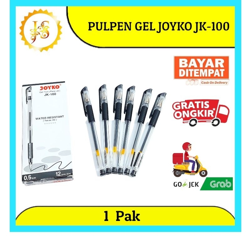 Jual PULPEN GEL JOYKO 0.5mm JK 100 1 PAK ISI 12 PCS | Shopee Indonesia
