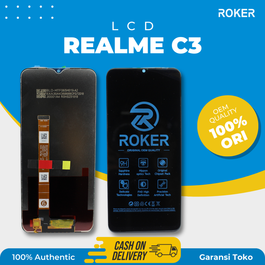 Jual ROKER LCD TOUCHSCREEN REALME C3 5 5i / OPPO A5 A9 2020 A31 Fullset ...