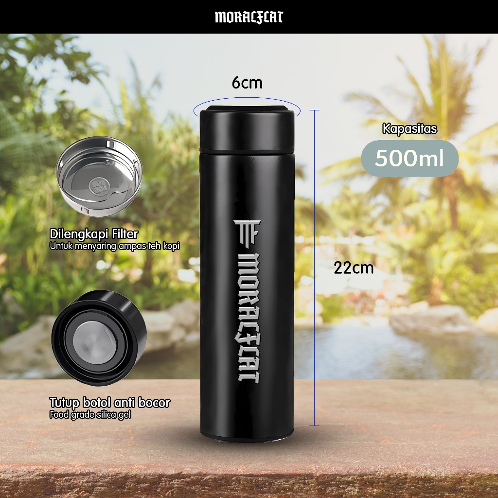 Jual Moralflat - Tumbler botol air minum 500 ML - Botol termos tahan ...