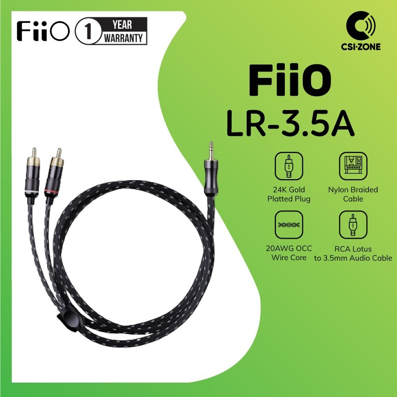 Jual FiiO LR 3.5A / LR-3.5A / LR35A 20AWG OCC RCA to 3.5mm Male Audio ...