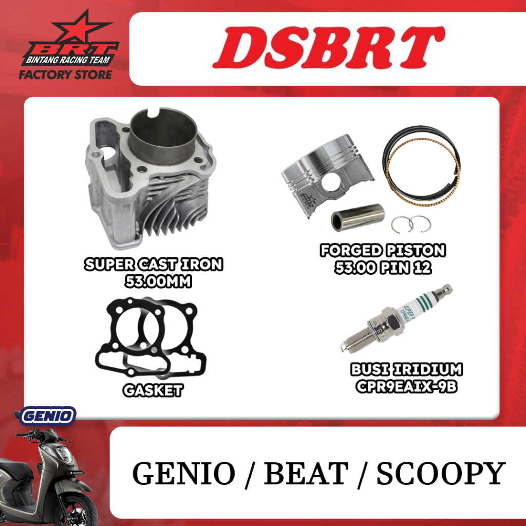 Jual BLOK BORE UP BRT GENIO BEAT Deluxe SCOOPY STREET FI ESP Cast Iron ...