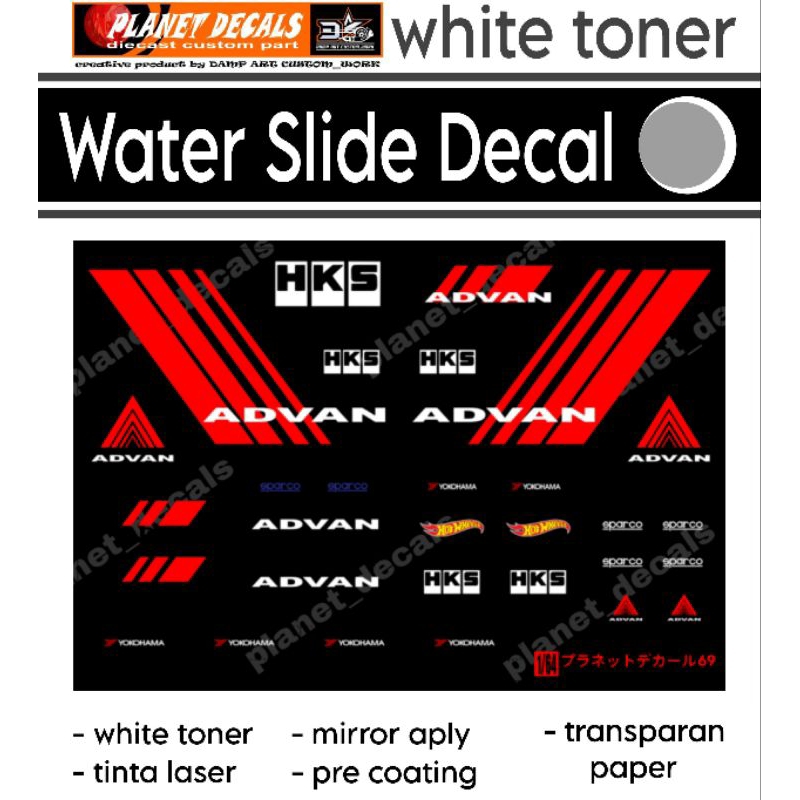 Jual Decal Hot Wheels universal ADVAN (white toner) | Shopee Indonesia