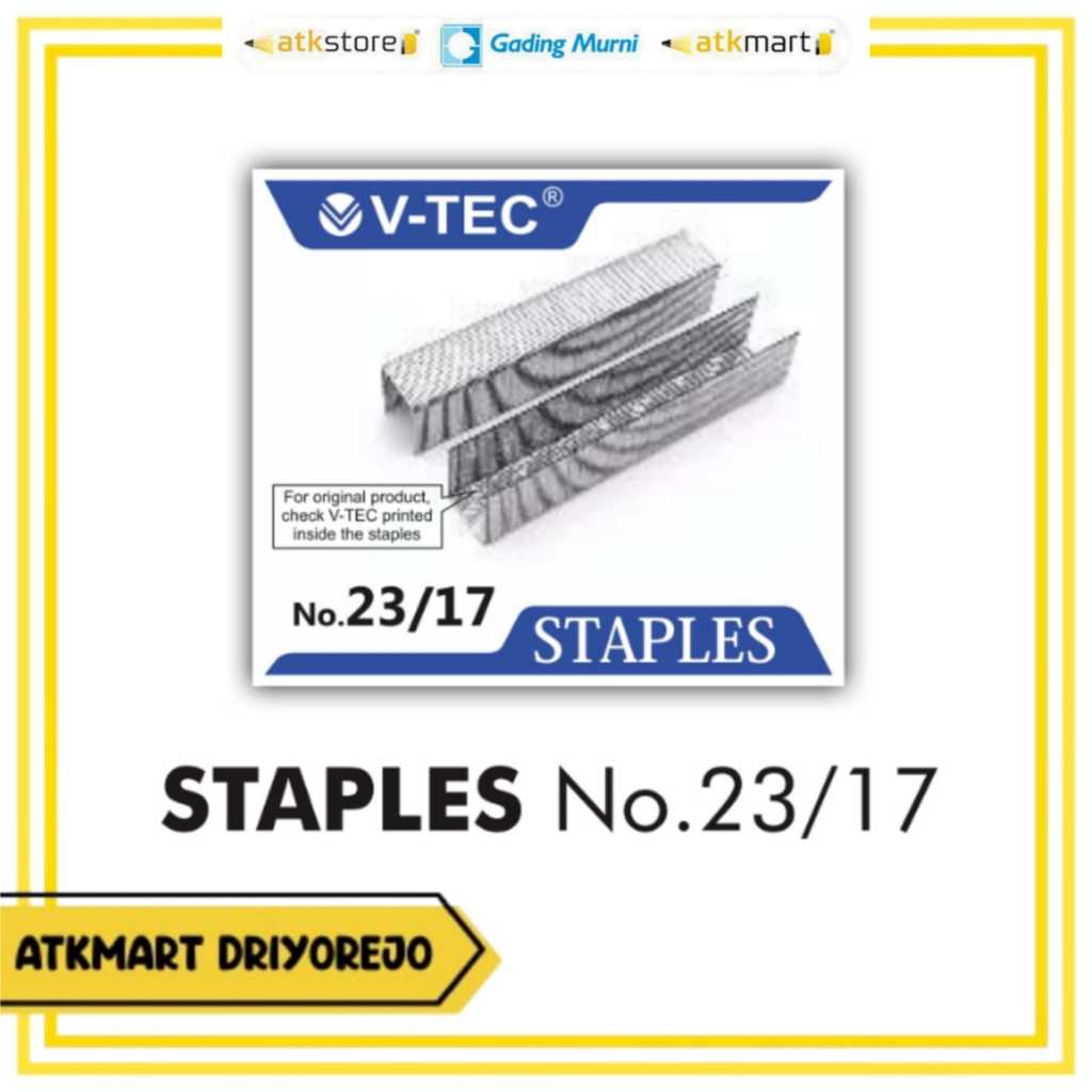 Jual V-TEC NIECES NO. 23/17-H - ISI STAPLER - INI REFILL STAPLES ...