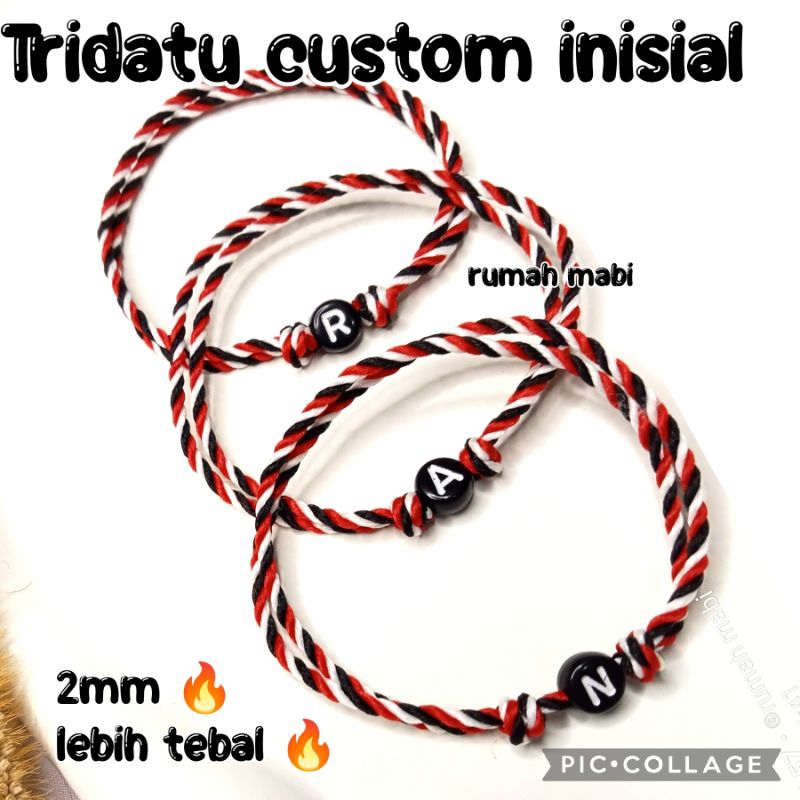 Jual BELI 10 GRATIS 2 !!Gelang tridatu asli Bali custom inisial a-z ...