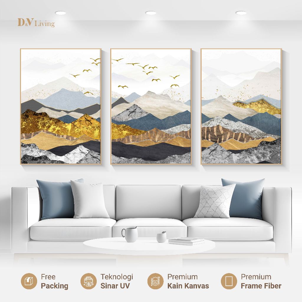 Jual DVLIVING Hiasan Dinding Ruang Tamu Minimalis 80x57cm&40x57cm ...