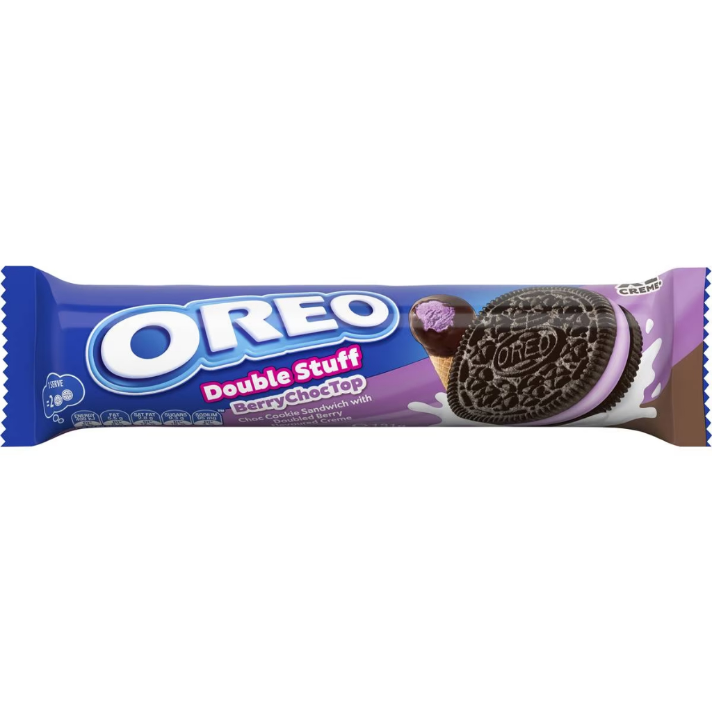 Jual Oreo Double Stuff Berry Choc Top Cookie Sandwich 131g | Shopee ...