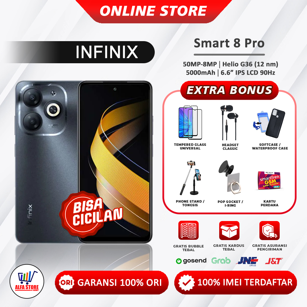 Jual Infinix smart 8 pro ram 8+8Gb/128gb smart 8 ram 4+4Gb/128Gb ram 3+4Gb/64Gb Garansi resmi ...