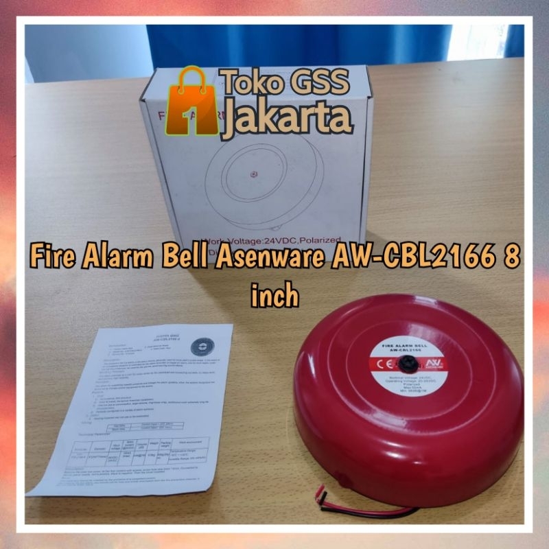Jual Fire Alarm Bell 8inch Asenware AW-CBL2166-8 8 inch | Shopee Indonesia