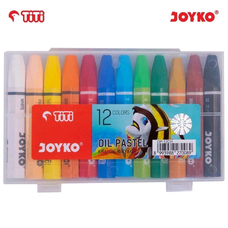Jual Crayon Joyko/Oil pastel Joyko 12 warna Hexagonal Op-12CH ( 1 set ...